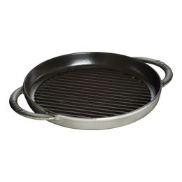 Staub Grill Pans Pure Grill 26 cm, rund, Graphit-Grau, Gusseisen