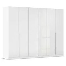 Dreht&uuml;renschrank OTTO HOME "Kleiderschrank Schrank Garderobe AGORDO TOPSELLER Schlafzimmer", wei&szlig; (alpinwei&szlig;, hochglanz wei&szlig;), B:271cm H:210cm T:54cm, Holzwerkstoff, Schr&auml;nke, Dreht&uuml;renschrank, durchdachte Innenausstattung, in 8 Breiten und 2 H&ouml;hen MADE IN GERMANY, Topseller