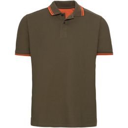 Parforce Essential Poloshirt Oliv/Orange (Gr&ouml;&szlig;e: S)