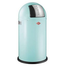 Wesco Abfallsammler Pushboy, Edelstahl, Mintgr&uuml;n, Metall, 50 L, 75.5 cm, K&uuml;chen, K&uuml;chenausstattung, M&uuml;lleimer