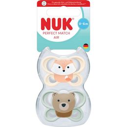 Nuk Schnuller Perfect Match Air Silikon, creme/mint, 0-6 Monate