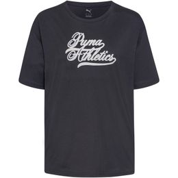 Puma GRAPHICS Relaxed Varsity T-Shirt Damen - Gr&ouml;&szlig;e L - schwarz