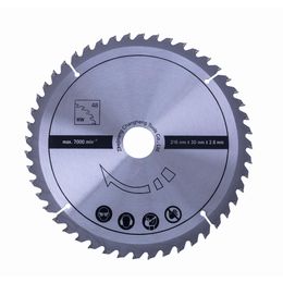 Scheppach Kreiss&auml;geblatt mit Hartmetall-Werkstoffz&auml;hnen &Oslash; 216 x 30 x 2,8 x 1,6 mm Wechselzahn Z48