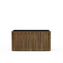 SONSTIGE Herstera Garden Pflanzk&uuml;bel Deco Planter M Schwarz/Natur 50x100x50cm