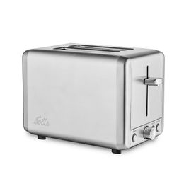 Solis Zwei-Schlitz Toaster, 6 Stufen, Kr&uuml;melschublade, silber
