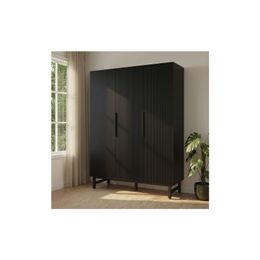 Home Deluxe Kleiderschrank NYLA Schwarz - 150 x 200 cm