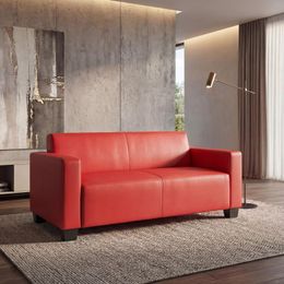 MCW Modular 2-Sitzer Sofa Couch Moncalieri, Kunstleder ~ rot