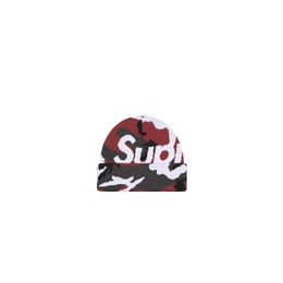Supreme Camo Big Logo Beanie Red Camo
