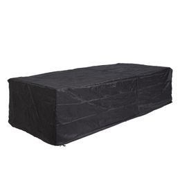 Abdeckhaube MCW-J41, Abdeckplane Schutzplane Schutzh&uuml;lle, Gartenm&ouml;bel Outdoor Tisch-Set Garnitur 75x255x120cm, anthrazit