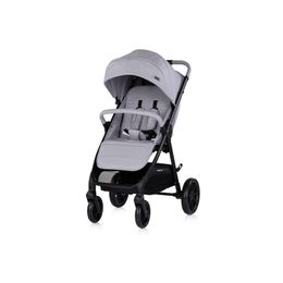 Chipolino Kinderwagen Ultera Buggy klappbar Korb Federung Hinterradbremse Gurt hellgrau
