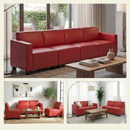 MCW Modular 4-Sitzer Sofa Couch Moncalieri ~ rot