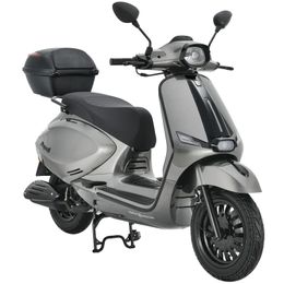 Alpha Motors Motorroller Napoli 125 ccm 85 km/h EURO 5+ silber-schwarz inkl. Topcase