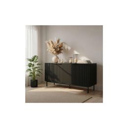Home Deluxe Sideboard Schwarz - 154 x 73 cm