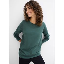 bonprix Umstands- und Stillshirts aus Bio-Baumwolle (2er Pack), gr&uuml;n, Gr.44/46 (L), Langarm-Shirts mit Stillfunktion f&uuml;r die Schwangerschaft und danach, aus 100% Baumwolle