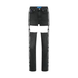 KARL LAGERFELD JEANS Jeans Damen Gr&ouml;&szlig;e 31 black denim / wei&szlig;