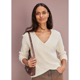 bonprix Wickelpullover, beige, Gr.48/50 (XL), Sch&ouml;ner weicher Pullover mit Wickeleffekt