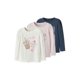 name it Shirt 'NMFOllia' M&auml;dchen Gr&ouml;&szlig;e 104 navy / rosa / wei&szlig;