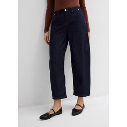 bonprix Balloon Jeans Mid Waist cropped, blau, Gr.40, Verk&uuml;rzte Balloon Leg mit mittlerem Bund, 98% Baumwolle (organic)