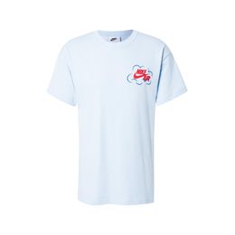Nike Sportswear T-Shirt 'AIR' Herren Gr&ouml;&szlig;e S navy / hellblau / rot