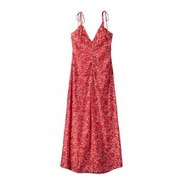 Bershka Kleid Damen Gr&ouml;&szlig;e 40 rot / wei&szlig; Winterkleid
