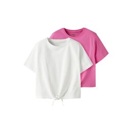 name it T-Shirt 'NKFVAYA' M&auml;dchen Gr&ouml;&szlig;e 116 pink / wei&szlig;