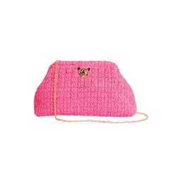 Lipsy Clutch 'Raffia' Damen Gr&ouml;&szlig;e One Size gold / pink