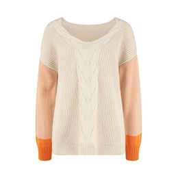 Lascana Pullover 'Braid' Damen Gr&ouml;&szlig;e XS/S creme / orange / hellorange