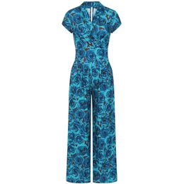 HotSquash Jumpsuit 'Ss26' Damen Gr&ouml;&szlig;e L/XL marine / saphir / aqua / braun