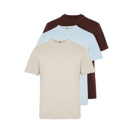 Trendyol T-Shirt Herren Gr&ouml;&szlig;e XXL beige / pastellblau / schoko