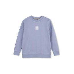 BOSS Sweatshirt Jungen Gr&ouml;&szlig;e 128 rauchblau / wei&szlig;