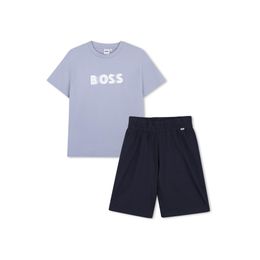 BOSS Set Jungen Gr&ouml;&szlig;e 140 navy / rauchblau / taubenblau