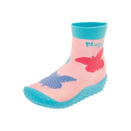 Playshoes Badeschuh 'Schmetterlinge' M&auml;dchen Gr&ouml;&szlig;e 26/27 blau / hellblau / rosa / himbeer