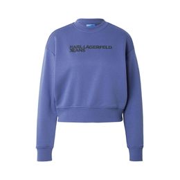 KARL LAGERFELD JEANS Sweatshirt 'ESSENTIAL' Damen Gr&ouml;&szlig;e L blau / schwarz / wei&szlig;