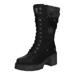Mustang Schn&uuml;rstiefel Damen Gr&ouml;&szlig;e 42 graumeliert / schwarz Winterschuhe