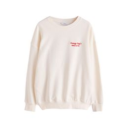 next Sweatshirt Damen Gr&ouml;&szlig;e XL ecru / gelb / rot
