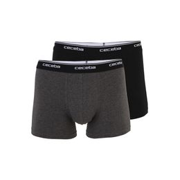 Ceceba Boxershorts Herren Gr&ouml;&szlig;e M graumeliert / schwarz / wei&szlig;