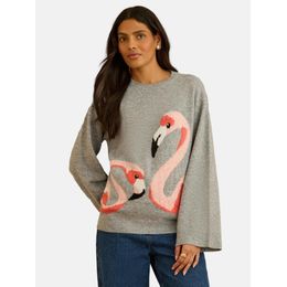 Love & Roses Pullover Damen Gr&ouml;&szlig;e XXXL grau / apricot / hummer / schwarz