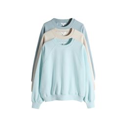 The Set Sweatshirt Damen Gr&ouml;&szlig;e XS beige / taubenblau / hellblau