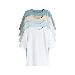 The Set T-Shirt Damen Gr&ouml;&szlig;e M ecru / opal / himmelblau / wei&szlig;