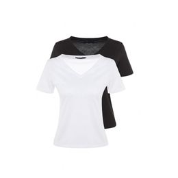 Trendyol T-Shirts Damen Gr&ouml;&szlig;e S schwarz / wei&szlig;