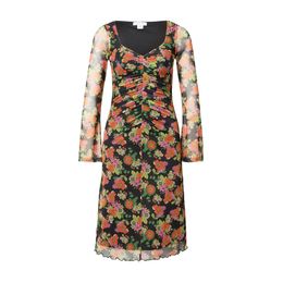Warehouse Kleid Damen Gr&ouml;&szlig;e 42 hellgr&uuml;n / dunkelorange / puder / schwarz Sommerkleid