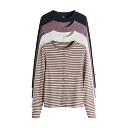 The Set Strickjacke Damen Gr&ouml;&szlig;e S marine / umbra / mauve / wei&szlig;