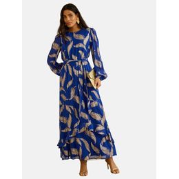 Love & Roses Kleid 'Eid' Damen Gr&ouml;&szlig;e 44 blau / gold Sommerkleid