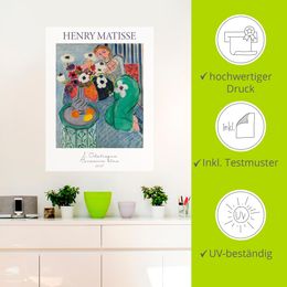 Wandbild Artland, B:90cm H:120cm, bunt, Vinyl, Wohnzimmer, Bilder, "L'Odalisque, Harmonie blue. 1937", als Alubild, Leinwandbild, Poster,