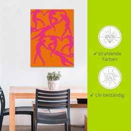 Wandbild Artland, B:60cm H:80cmfarbe bild(er): pink, Alu Dibond, Wohnzimmer, Bilder, "Matisse - Der Tanz in pink-orange", als Alubild, Leinwandbild,