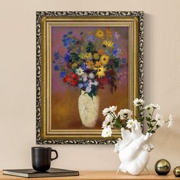 Gerahmtes Leinwandbild Odilon Redon - Blumen in einer Vase