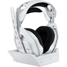 Logitech Gaming-Headset "Astro A50 LIGHTSPEED Wireless Gaming Headset + Base Station - WHITE", wei&szlig;, Kopfh&ouml;rer