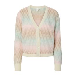 Y.A.S YAS Strickjacke 'YASSPACE' Damen Gr&ouml;&szlig;e M hellblau / apricot / rosa / wei&szlig;