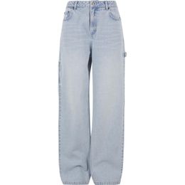 Karl Kani Damen Bequeme Jeans "Karl Kani Damen Karl Kani OG Baggy Workwear Denim"lightblau, Gr. 27, unifarben, 100% Baumwolle, Jeans