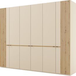 Kleiderschrank Musterring, B:295,2cm H:236cm T:58cm, beige, Hartfaserplatte, Holzwerkstoff, Schlafzimmer, Schr&auml;nke, "Isabelle", Lamellen in Eiche,